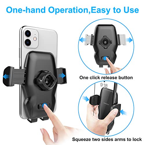 APPS2Car Car Phone Holder Mount, Universal Dashboard Windshield Phone Mount for Car, Sturdy Suction Cup Phone Holder with Strong Sticky Gel, Compatible with iPhone, Samsung and All 4-7 inch Phones