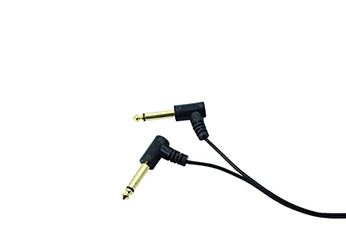 1/4 inch Splitter 6.35mm TRS Stereo Female to 90 Degree Dual 6.35mm Mono TS Male AUX Adiuo Y Splitter Cable for Studios Pro Sound & DJ's 11inch