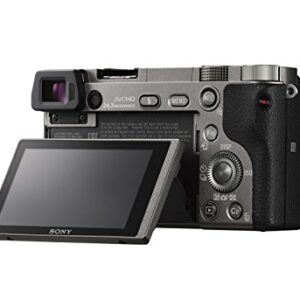 Sony Alpha a6000 Mirrorless Digital Camera with 16-50mm Lens, Graphite (ILCE-6000L/H) (Renewed)