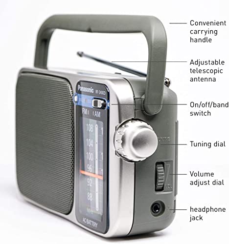 Panasonic RF-2400 AM/FM Radio, Silver