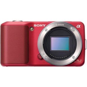 sony a (alpha) nex-3 14.2 mp digital camera – red (body only)