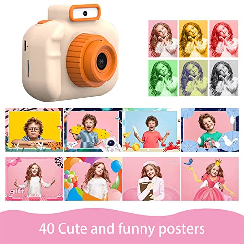 4800W Front and Rear 1080P HD Children's Digital Came-ra Video and Games with Flashlight 800mah Battery Portable Mini Digital Camera for Children