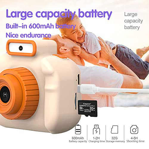 4800W Front and Rear 1080P HD Children's Digital Came-ra Video and Games with Flashlight 800mah Battery Portable Mini Digital Camera for Children