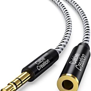 3.5mm Headphone Extension Cable, CableCreation 3.5mm Male to Female Stereo Audio Cable for Phones, Headphones, Speakers, Tablets, PCs, MP3 Players and More, (10ft/3m)