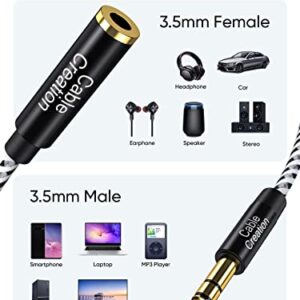 3.5mm Headphone Extension Cable, CableCreation 3.5mm Male to Female Stereo Audio Cable for Phones, Headphones, Speakers, Tablets, PCs, MP3 Players and More, (10ft/3m)