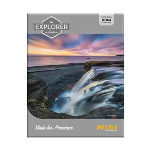 nisi nd64 100x100mm explorer collection ir nd | hardened glass 6-stop neutral density lens filter | long-exposure and landscape photography