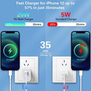 USB C Wall Charger, 20W PD Power Adapter Charging Block, iSeekerKit 5 Pack Fast C Charger Compatible with iPhone14 13 12 11 Pro/Pro Max SE/X/XS, Pad Pro, Galaxy S20 S10 S9 A01 A11,Pixel 5 4a 3a Black