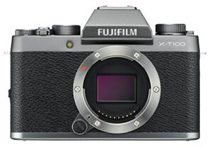 fujifilm x-t100 mirrorless digital camera, dark silver (body only)