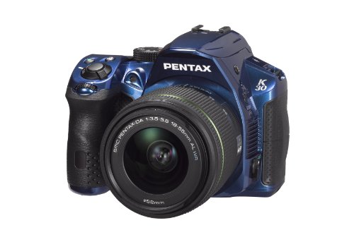 Pentax K-30 lens kit blue w DA 18-55WR Weather-Sealed 16 MP CMOS Digital SLR with DA 18-55mm and 3-Inch LCD Screen