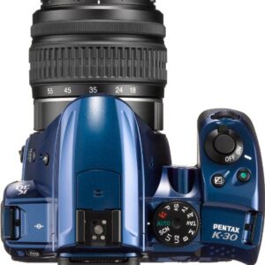 Pentax K-30 lens kit blue w DA 18-55WR Weather-Sealed 16 MP CMOS Digital SLR with DA 18-55mm and 3-Inch LCD Screen