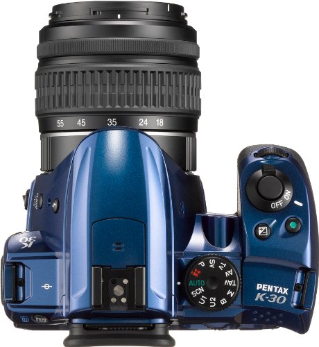 Pentax K-30 lens kit blue w DA 18-55WR Weather-Sealed 16 MP CMOS Digital SLR with DA 18-55mm and 3-Inch LCD Screen