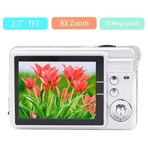 Akozon Kids Digital Camera, 2.7 Inch Screen 1080P HD Children Toy Camera Kids Digital Video Camera HD Children Camera (Silver)