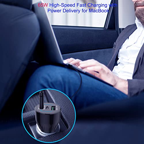 95W USB C Car Charger, Aftertop 3-Port PD 65W PPS 45W QC18W Super Fast Charging Laptop USB-C Car Adapter for iPhone 14 Plus 13 12 Pro Max Samsung Galaxy S22 Ultra S21 MacBook iPad and More