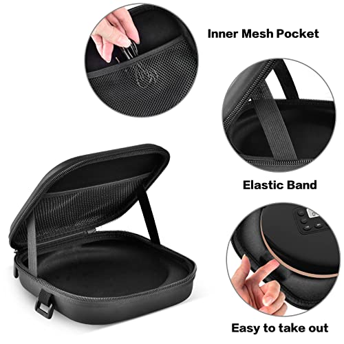 Portable CD Player Case for Personal Disc Player, Travel Carrying Stoarge Holder for Earphone and USB Cable Accessories, Black-Box Only