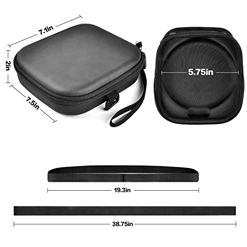 Portable CD Player Case for Personal Disc Player, Travel Carrying Stoarge Holder for Earphone and USB Cable Accessories, Black-Box Only