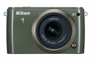 nikon 1 s1 10.1 mp hd digital camera with 11-27.5mm vr 1 nikkor lens (khaki)