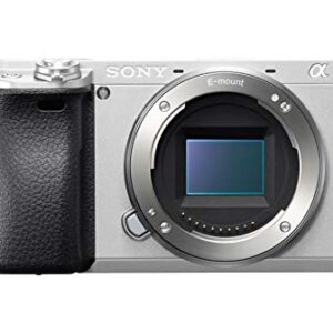 Sony Alpha a6300 Mirrorless Camera Interchangeable Lens Digital Camera with APS-C, Auto Focus & 4K Video - ILCE 6300/S Body with 3” LCD Screen - E Mount Compatible - Silver (Includes Body Only)