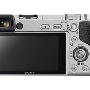 Sony Alpha a6300 Mirrorless Camera Interchangeable Lens Digital Camera with APS-C, Auto Focus & 4K Video - ILCE 6300/S Body with 3” LCD Screen - E Mount Compatible - Silver (Includes Body Only)