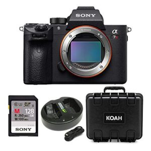 sony alpha a7r iii a full-frame mirrorless camera body with 128gb sd card bundle (4 items)