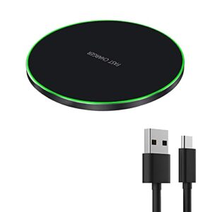 wireless charger for samsung galaxy s23/s23 ultra/s22/s22 ultra/s22+/s21/s21+/s20/s20+/s10/s10+/s9/s9+/s8/s7/s6/note 20, wireless charging pad compatible with iphone 14/13/12/11. (no ac adapter)