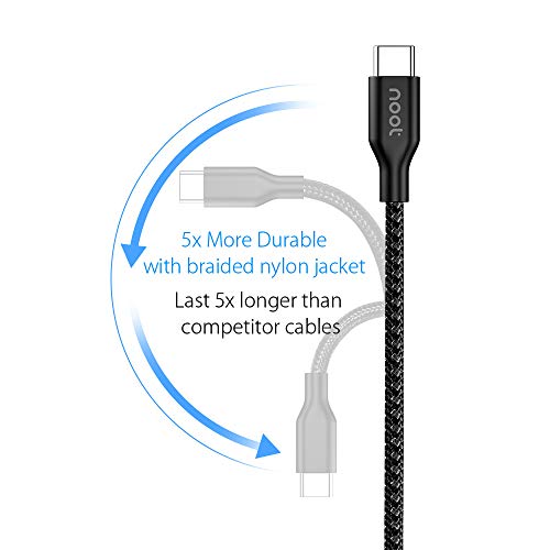 noot products - Charger Cable for Motorola Moto g Stylus 5G,One 5G,One 5G Ace,G100,G Play,G Power,G Fast,Edge,G7 Plus,G7 Play,Edge Plus,RAZR,- Braided 6FT USB C to A Fast Charging Cord