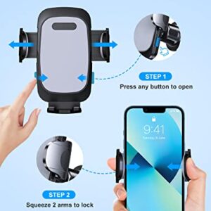 Cezuly Phone Mount for Car, [Upgraded] Vent Clip Car Phone Holder 360° Rotatable, Ultra Stable Car Phone Holder Mount Cradle Compatible with iPhone 14 Pro/Samsung Galaxy, All 4”-7” Large Cell Phones