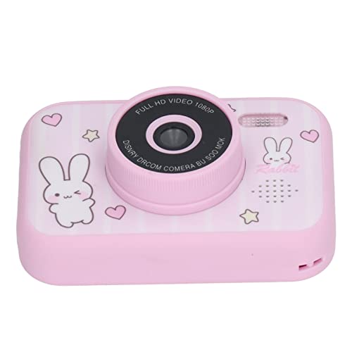 HD Kids Camera, Dual Lens Pink Kids Digital Camera MP3 Player for Travelling