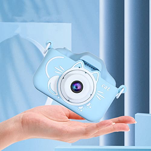 LADIGASU Newest Cat Cartoon Children's Camera Front and Rear Double Lens 20 Million Selfie Camera Parent-Child Gift Camera Christmas Puzzle Gift