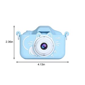 LADIGASU Newest Cat Cartoon Children's Camera Front and Rear Double Lens 20 Million Selfie Camera Parent-Child Gift Camera Christmas Puzzle Gift