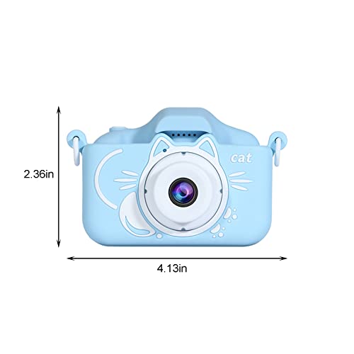 LADIGASU Newest Cat Cartoon Children's Camera Front and Rear Double Lens 20 Million Selfie Camera Parent-Child Gift Camera Christmas Puzzle Gift