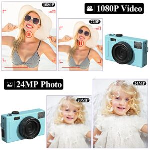 CEDITA Digital Camera Vlogging Camera 24MP Full HD 1080P Digital Camera with 3 Inch IPS Screen Camera 4X Digital Zoom Vlog Camera G13 0