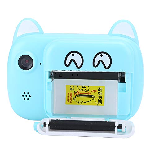 Kafuty-1 Portable Children's Camera with 2.0 Inch HD Screen, OneClick Smart Focusing, AntiShake, 2400W Pixel Dual Lens Polaroid Camera, The Best Gift for Kids, Child (Blue)