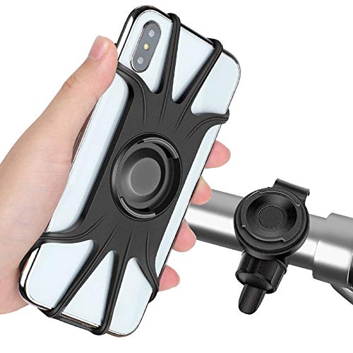 AONKEY Detachable Bike Phone Mount, 360° Rotatable Bicycle & Motorcycle Handlebar Phone Holder Universal for iPhone 11 Pro XS Max XR X 7 8 Plus, Galaxy S9 S10 Note 9 10, Other 4-6.5" Phones Cycling