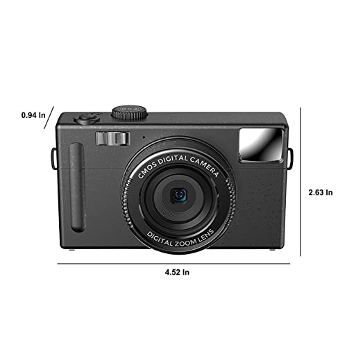 Digital Camera,1080P Mini Kid Camera Vlogging Camera Video Camera LCD Screen 16X Digital Zoom 24MP Rechargeable Point and Shoot Camera for Kids Teens Gifts