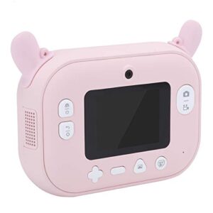 digital camera for children, cartoon camera portable kids mini digital camera automatically print photo 2.4inch high definition screen