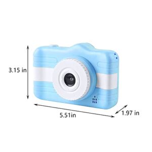 1080p Front Rear Dual Cameras Digital Camera for Kids Photography Video Durable Easy to Use Video Selfie Record Life Digital Camera Digital Action Camera Students Teens, Blue