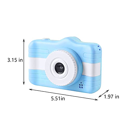 1080p Front Rear Dual Cameras Digital Camera for Kids Photography Video Durable Easy to Use Video Selfie Record Life Digital Camera Digital Action Camera Students Teens, Blue