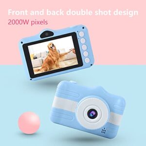 1080p Front Rear Dual Cameras Digital Camera for Kids Photography Video Durable Easy to Use Video Selfie Record Life Digital Camera Digital Action Camera Students Teens, Blue