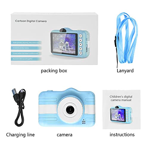 1080p Front Rear Dual Cameras Digital Camera for Kids Photography Video Durable Easy to Use Video Selfie Record Life Digital Camera Digital Action Camera Students Teens, Blue