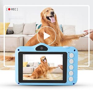 1080p Front Rear Dual Cameras Digital Camera for Kids Photography Video Durable Easy to Use Video Selfie Record Life Digital Camera Digital Action Camera Students Teens, Blue