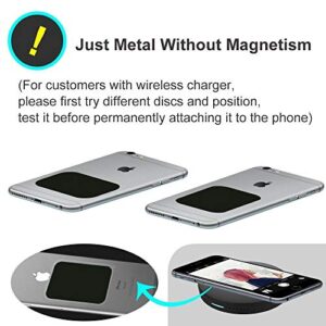 Great 1 Universal Metal Plates with 3M Adhesive for All Magnetic Car Mounts, Cell Phone, Tablet Holder, Cradle-Less, Air Vent Mount, 6 Rectangular, 6 Round, Black (Not a Magnet)