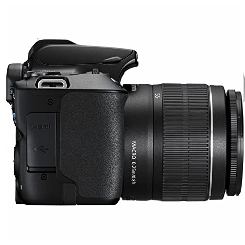 Canon EOS 250D (Rebel SL3) DSLR Camera w/18-55mm F/3.5-5.6 Zoom Lens + EF 75-300mm f/4-5.6 III Lens + 420-800mm f/8.3 HD Lens + 2X 64GB Memory + Case + Filters + Tripod + More (35pc Bundle)