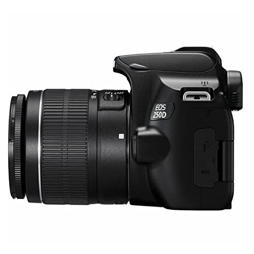 Canon EOS 250D (Rebel SL3) DSLR Camera w/18-55mm F/3.5-5.6 Zoom Lens + EF 75-300mm f/4-5.6 III Lens + 420-800mm f/8.3 HD Lens + 2X 64GB Memory + Case + Filters + Tripod + More (35pc Bundle)