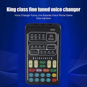 Portable Voice Changer, Handheld Bluetooth Voice Disguiser with Multiple Sound Effects, Voice Adjustable, Mini Gaming Live Sound Card for PS4/Xbox/Switch/PC/Phone(DC 5V)