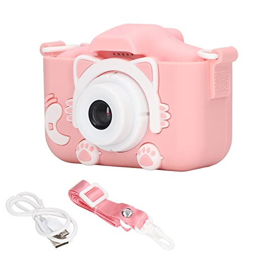 Kids Camera, TF Card Silicone 32GB Children Camera Quakeproof 2000W Pixels for Birthday Gift(Pink)