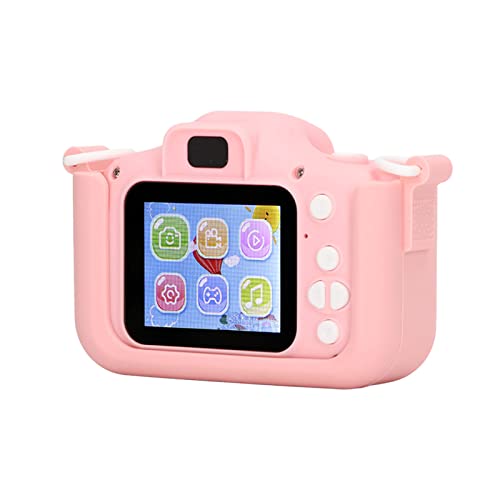 Kids Camera, TF Card Silicone 32GB Children Camera Quakeproof 2000W Pixels for Birthday Gift(Pink)