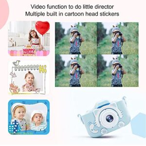 Children Camera, Auto Focus 32GB Kids Camera Quakeproof 2000W Pixels for Birthday Gift(Blue)