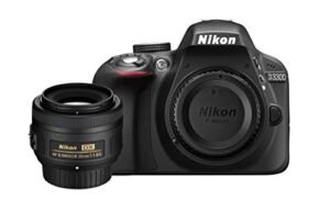 nikon d3300 dslr body (black) w/ 35mm f/1.8g