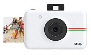 zink polaroid snap instant digital camera (white) with zink zero ink printing technology