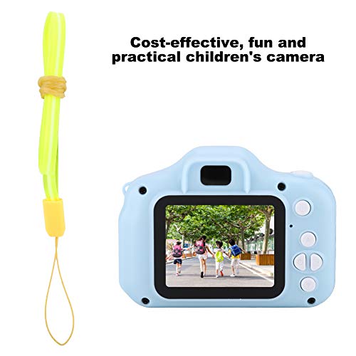 Children Camera,X2 Mini Portable 2 Inch 800W Pixel HD 1080P 30fps IPS Color Screen 4X Digital Zoom Children's Digital Camera,Support 32G Memory Card (Blue)